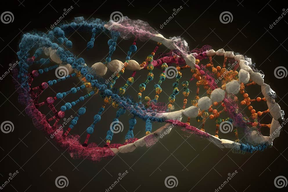 Molecular Structure of a Person S Dna, with Different Variations and ...