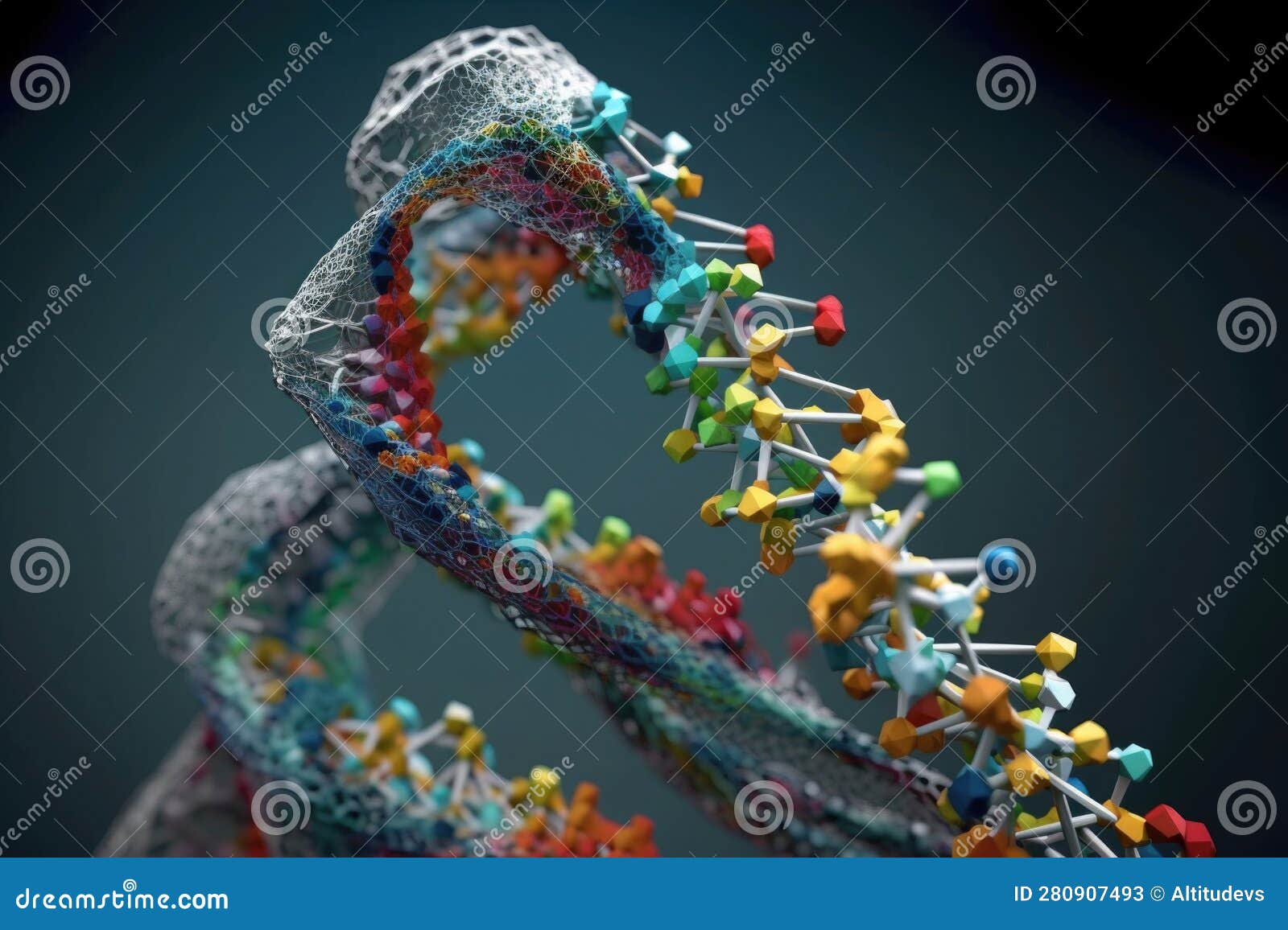 Molecular Structure of a Person S Dna, with Different Variations and ...