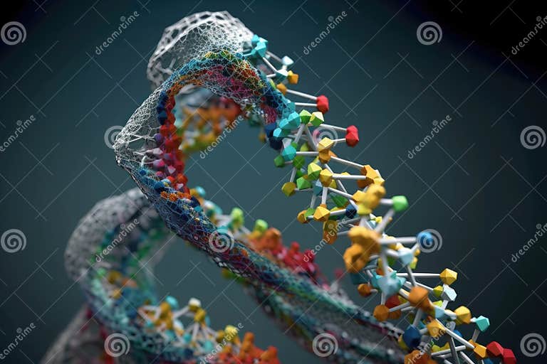 Molecular Structure of a Person S Dna, with Different Variations and ...