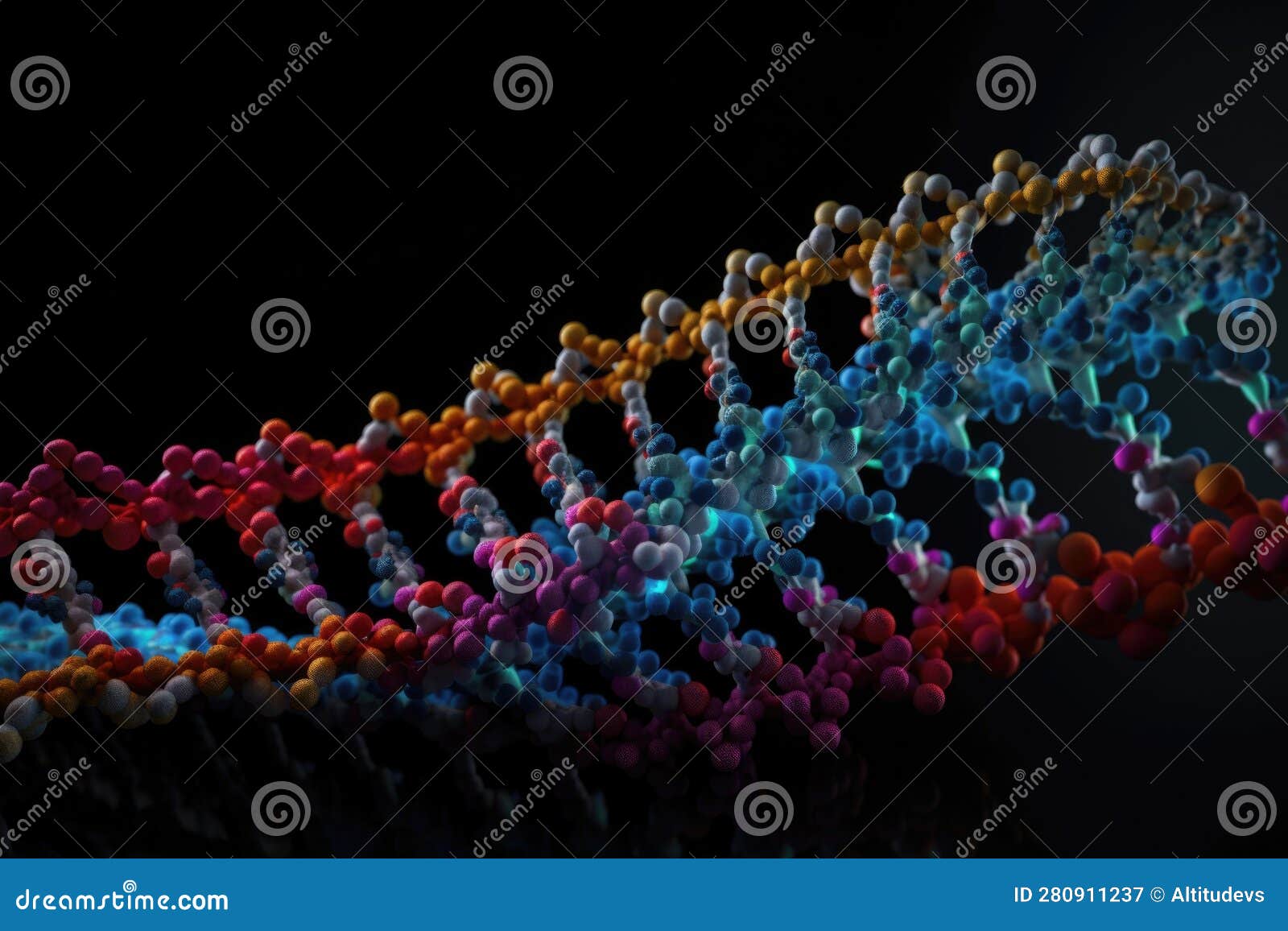 Molecular Structure of a Person S Dna, with Different Variations and ...