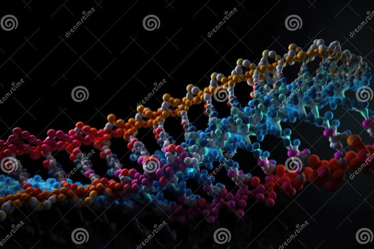 Molecular Structure of a Person S Dna, with Different Variations and ...
