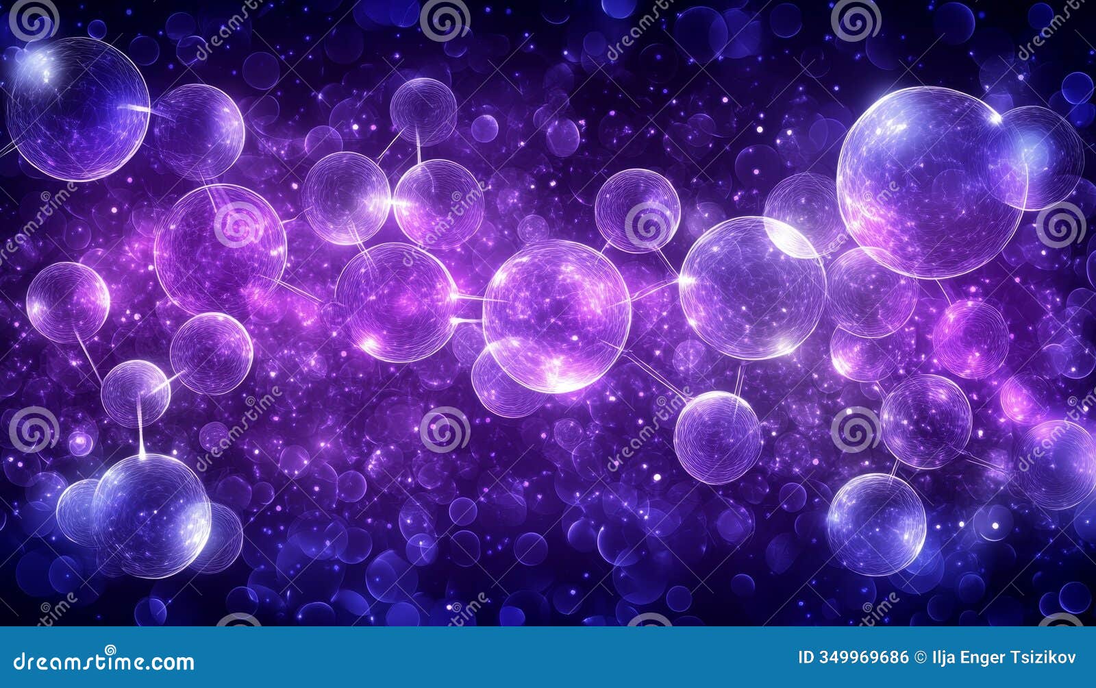 Molecular Structure on Purple Background Science, Chemistry, and ...