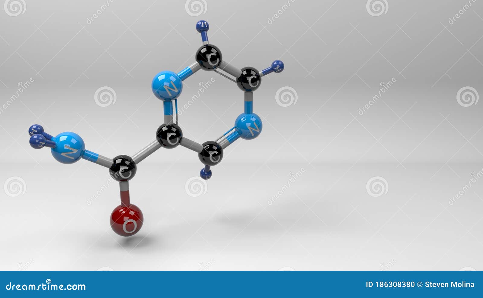 Pyrazinamide Molecule Structure Illustration. Stock Illustration ...