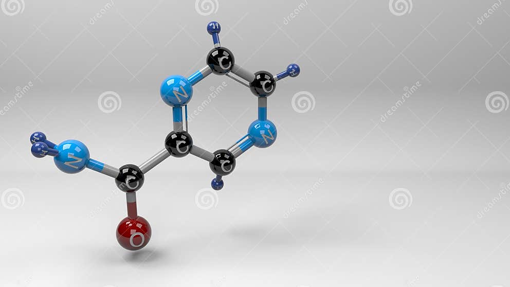 Pyrazinamide Molecule Structure Illustration. Stock Illustration ...