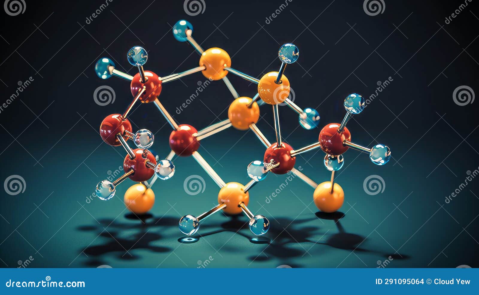 Molecular Structure Representing Nuclear Chemistry Stock Illustration ...