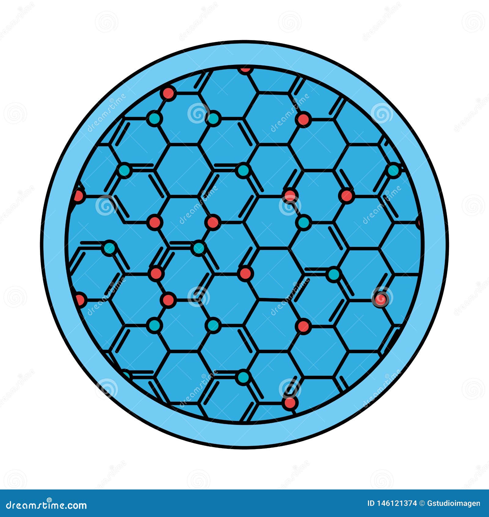Molecular Structure Science Icon Stock Illustration - Illustration of ...
