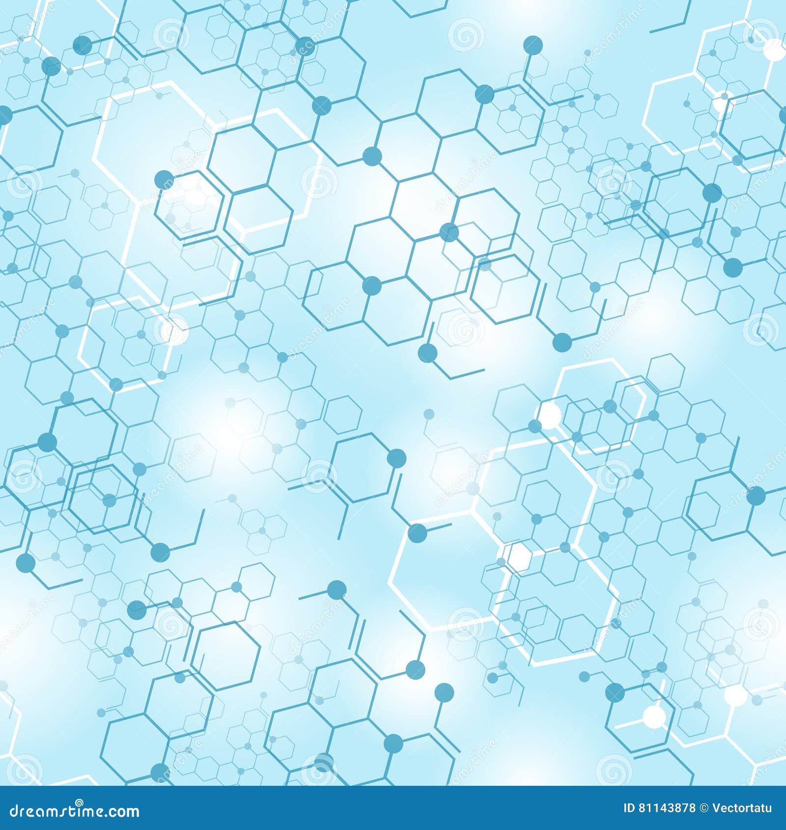 Molecular Structure Seamless Pattern Stock Vector - Illustration of ...