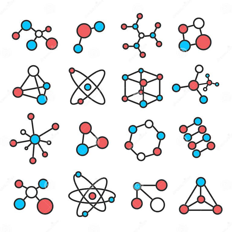 Molecular structure set stock vector. Illustration of life - 103377666