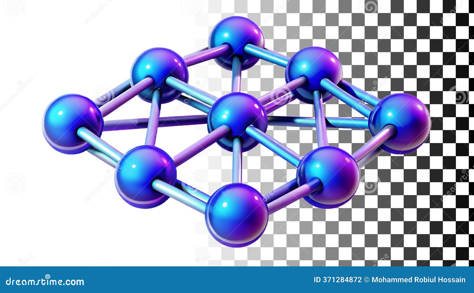 Stylized Molecular Structure Model Showcasing Orange Components Against ...