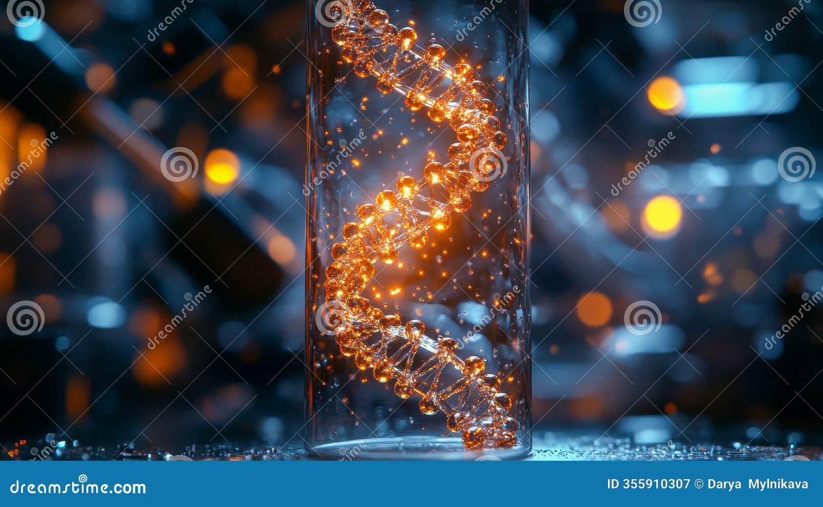 The Molecular Structure of a Strand of DNA is Visible in a Swirl of ...