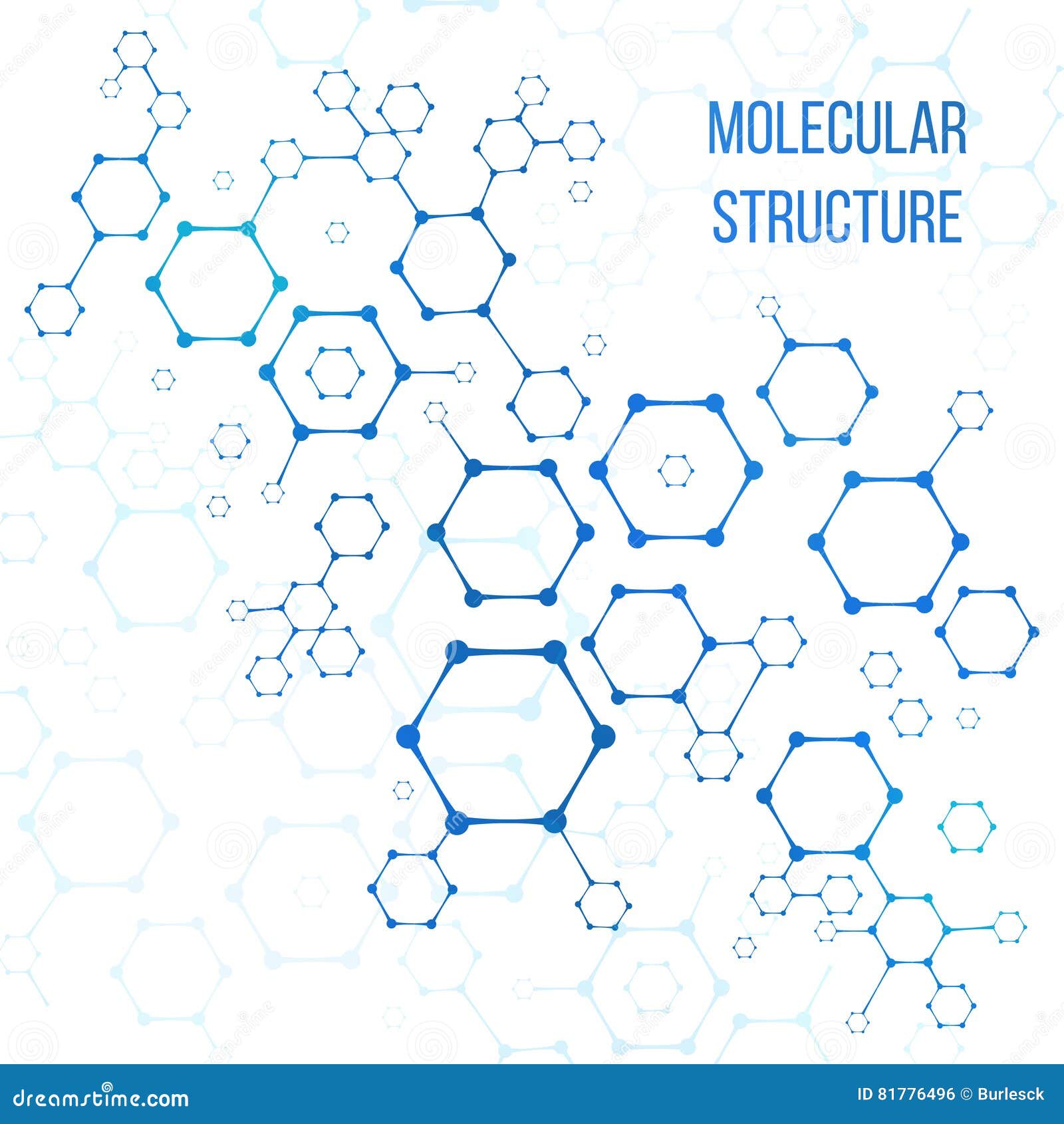Molecular Structure Or Structural Coding Vector Elements Stock Vector
