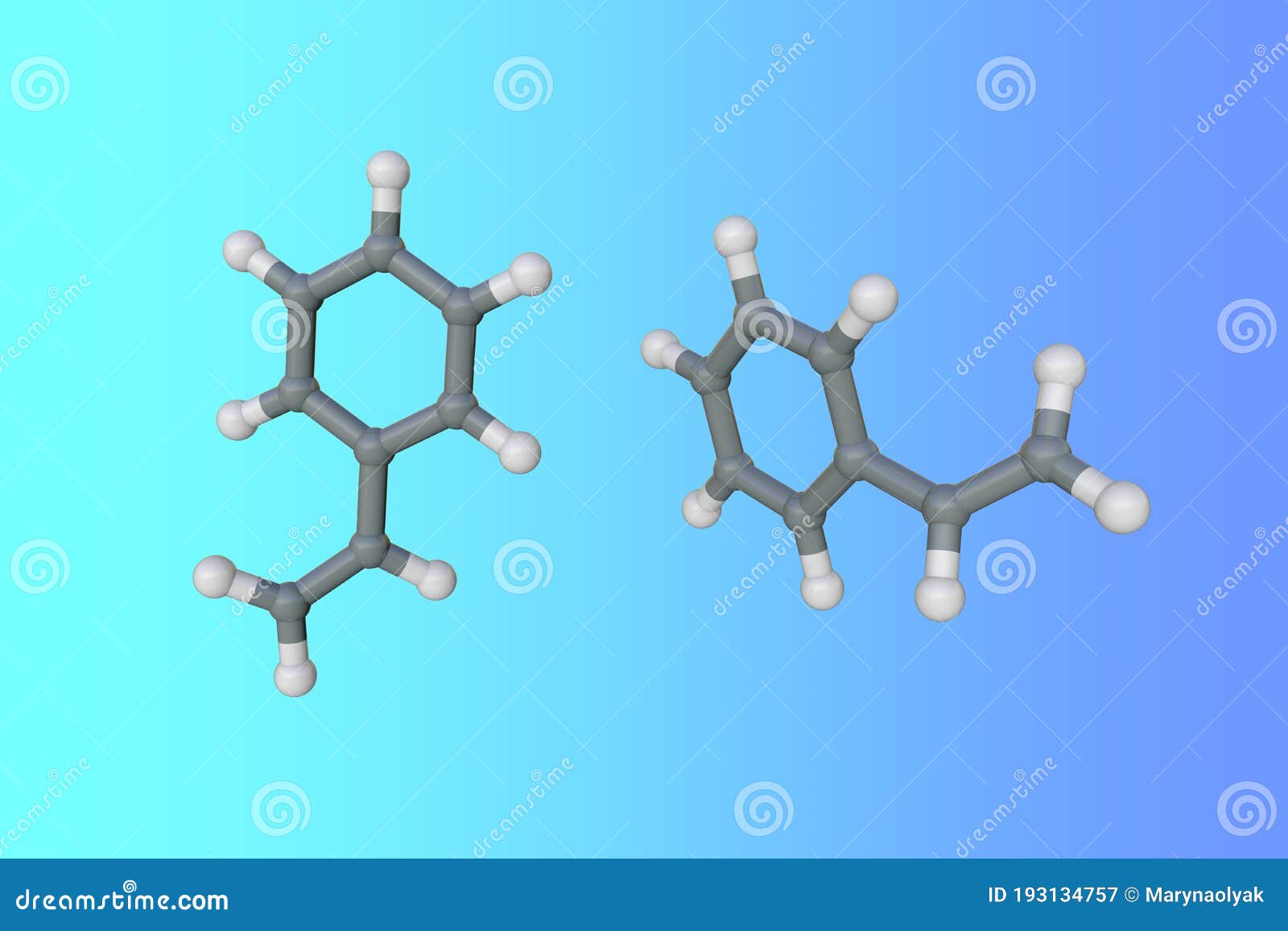 Styrene Molecular Structure Isolated On Black Royalty-Free Illustration ...
