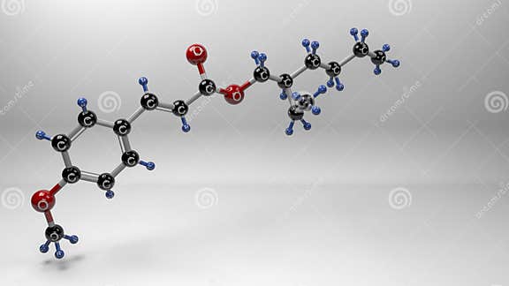 Octinoxate Molecule Structure Illustration. Stock Illustration ...