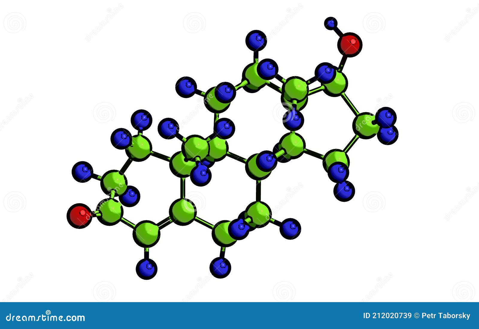 Molecular Structure of Hormone Testosterone, 3D Rendering Stock ...