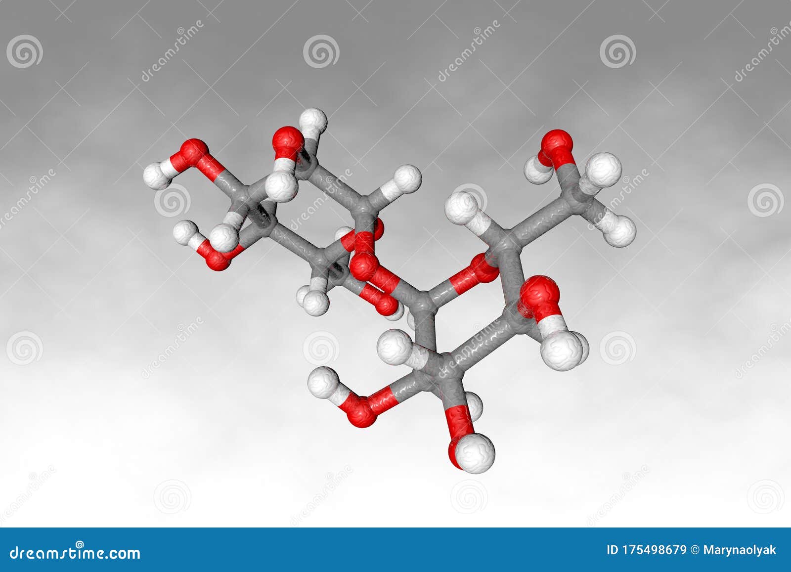 Molecular Structure of Trehalose. Atoms are Represented As Spheres with ...