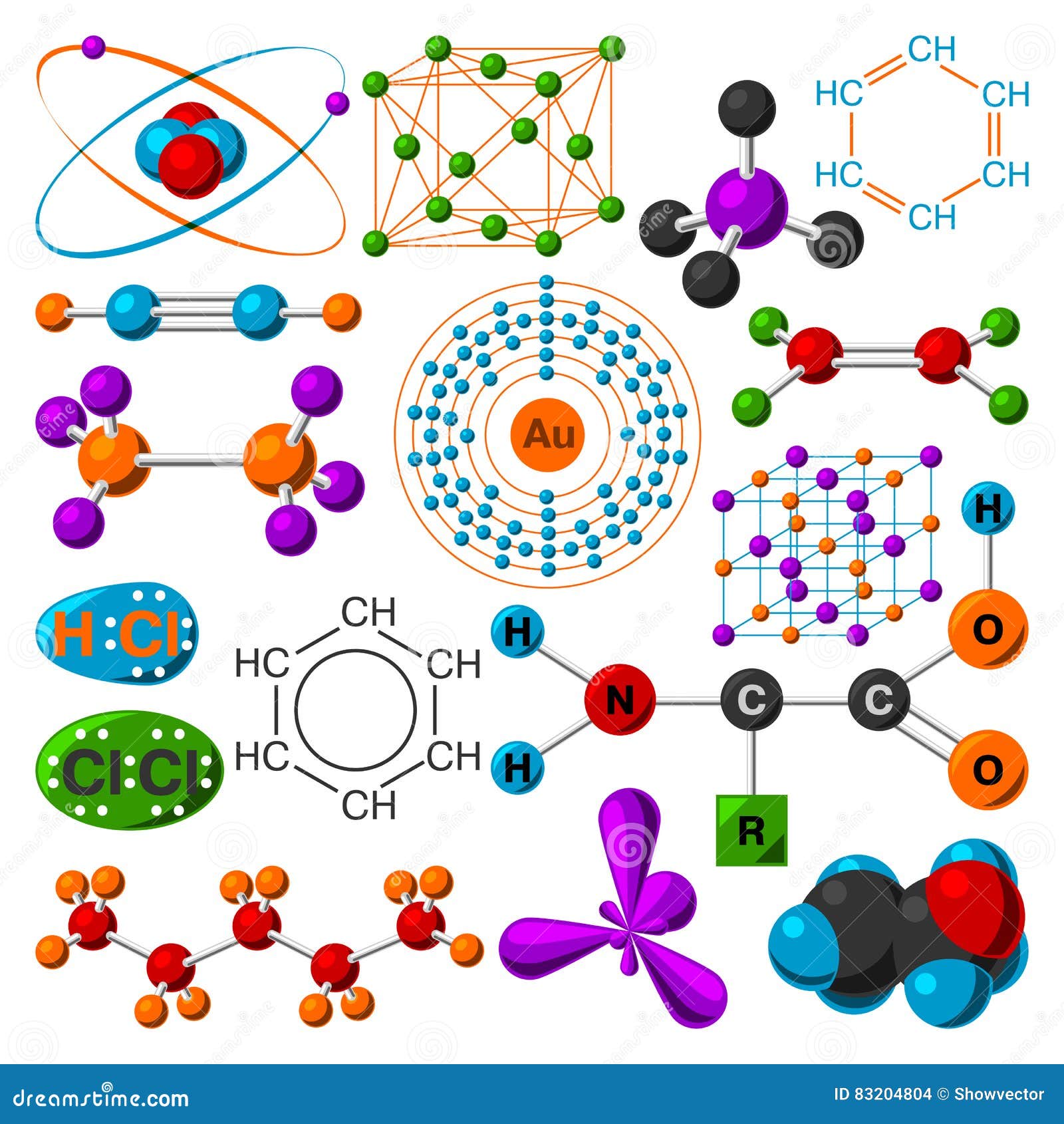 Molecular Structure Vector Illustration Stock Vector Illustration Of