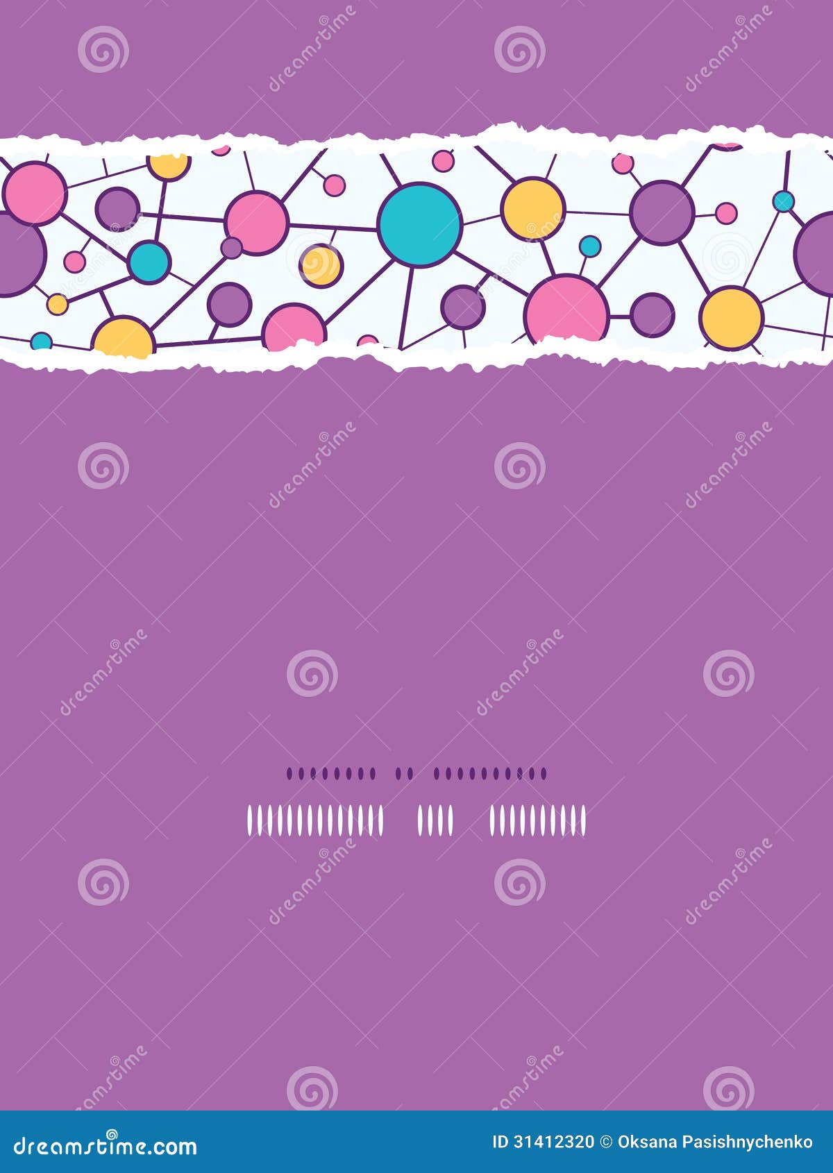 Molecular Structure Vertical Torn Seamless Pattern Stock Vector ...
