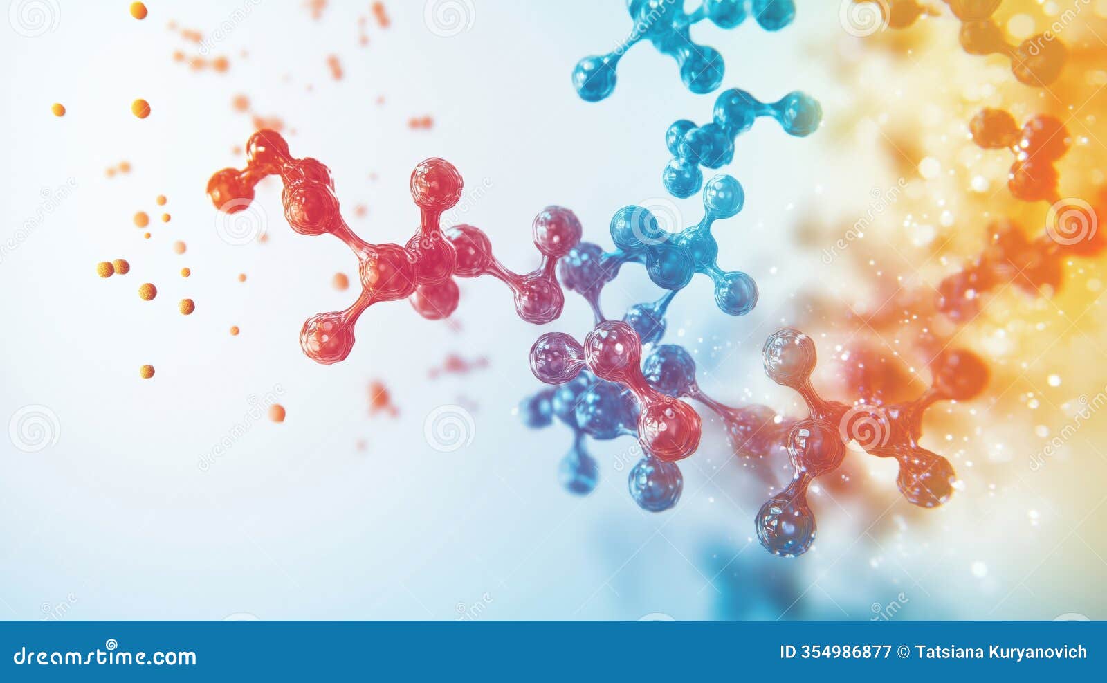 Molecular Structure Visualization, Colorful Abstract Design Stock Image ...