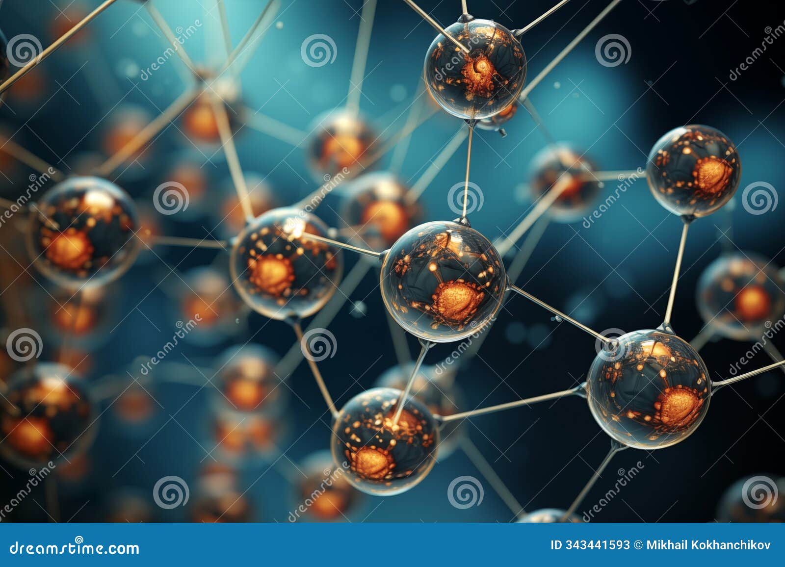 Molecular Structures in Chemical Interactions Stock Image - Image of ...