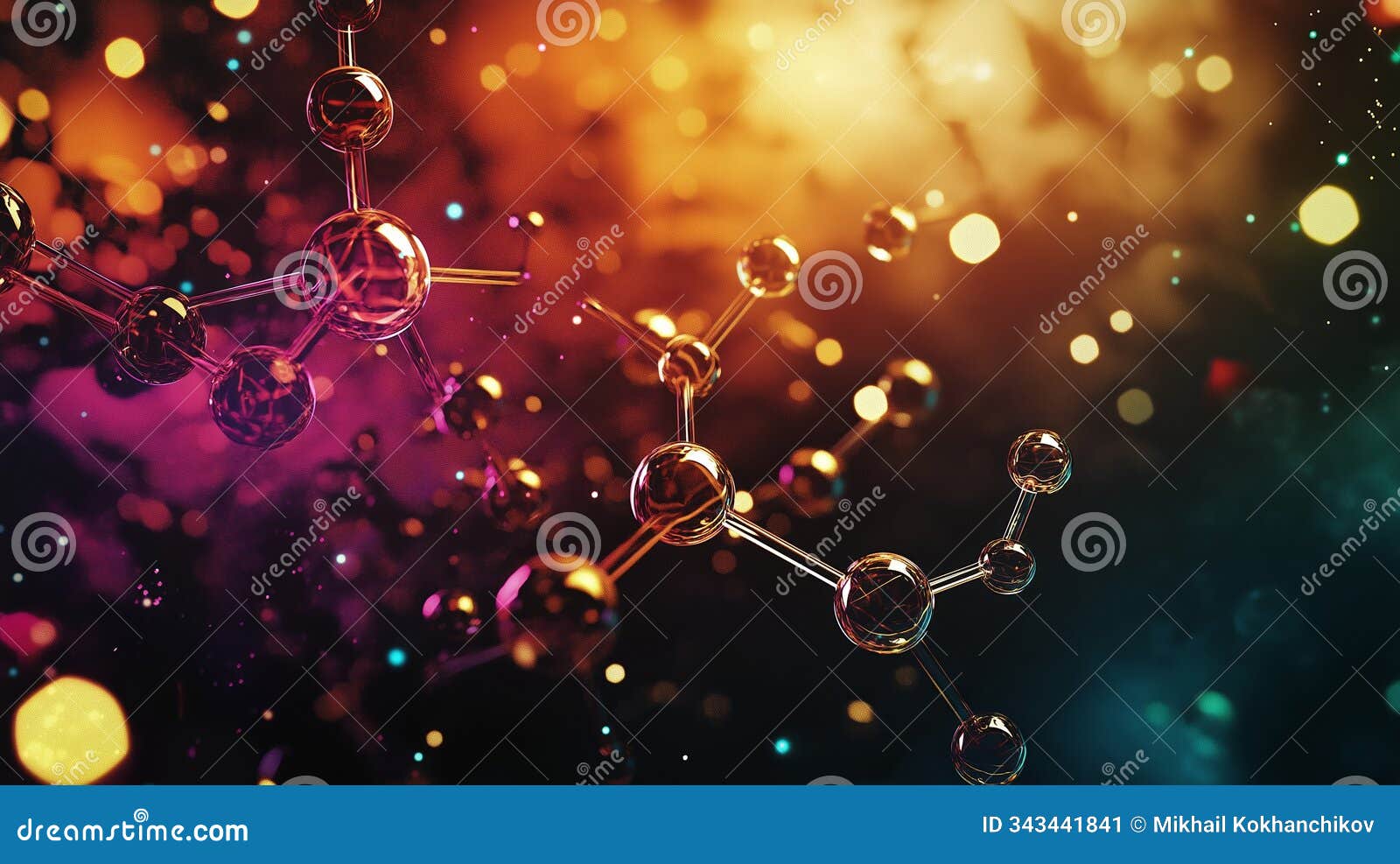 Molecular Structures in Chemical Interactions Stock Image - Image of ...