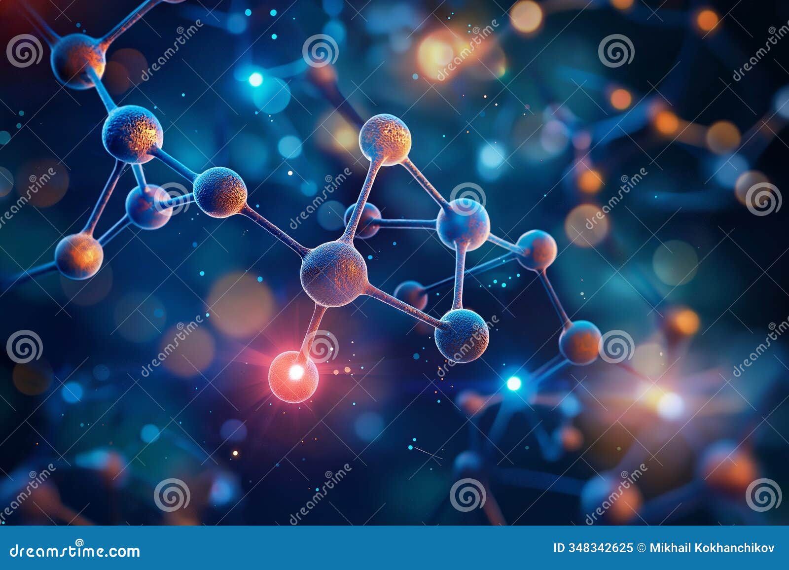 Molecular Structures in Chemical Interactions Stock Image - Image of ...