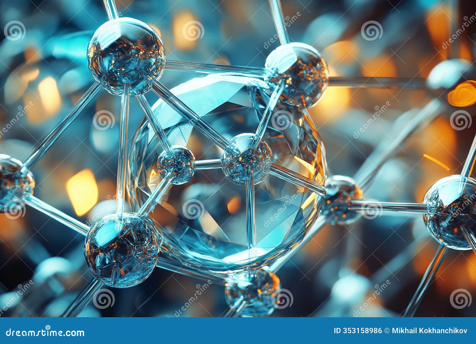 Molecular Structures in Chemical Interactions Stock Photo - Image of ...