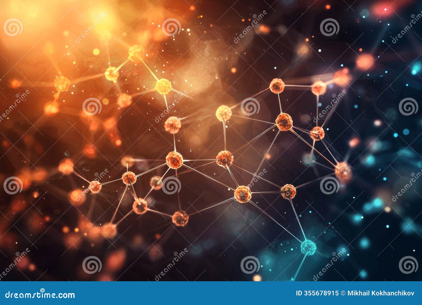 Molecular Structures in Chemical Interactions Stock Image - Image of ...