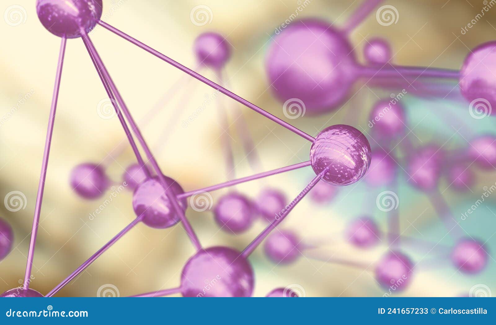 Molecular Structures.3d Illustration of Molecule Model Stock ...