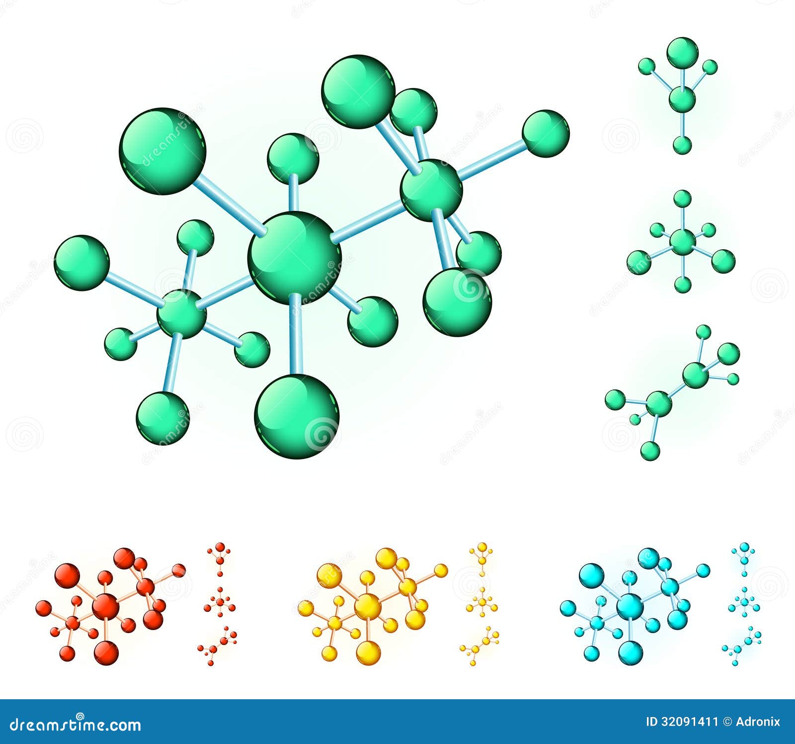 Molecular structures stock vector. Illustration of glass - 32091411