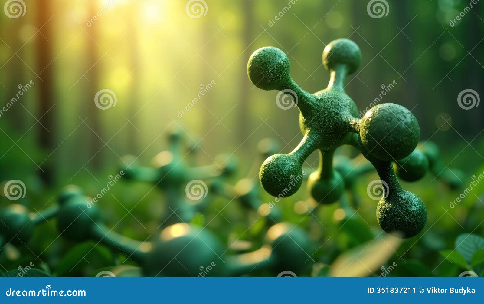 Molecular Structures of Green Chemistry Process Illustrate Sustainable ...