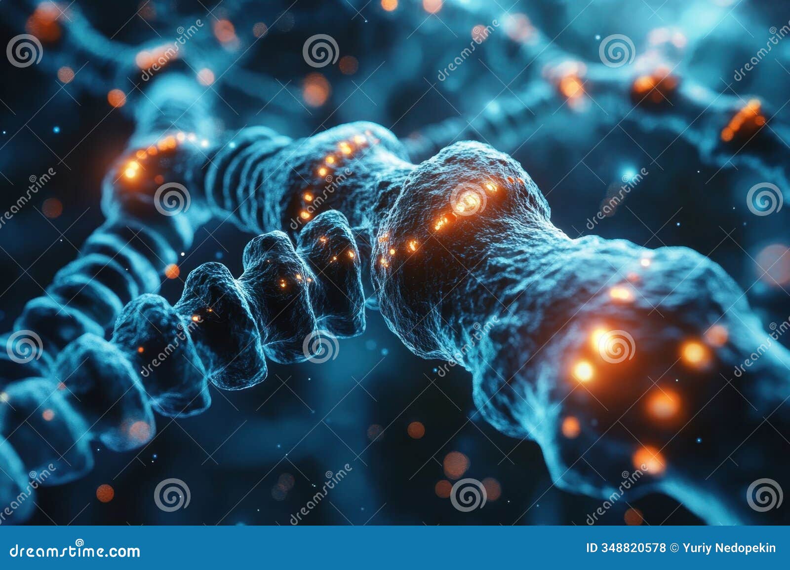 Molecular Structures Illustrated with Glowing Connections, Representing ...