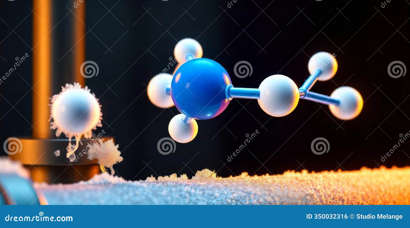 Molecular Structures Interacting in a Scientific Laboratory Setting ...