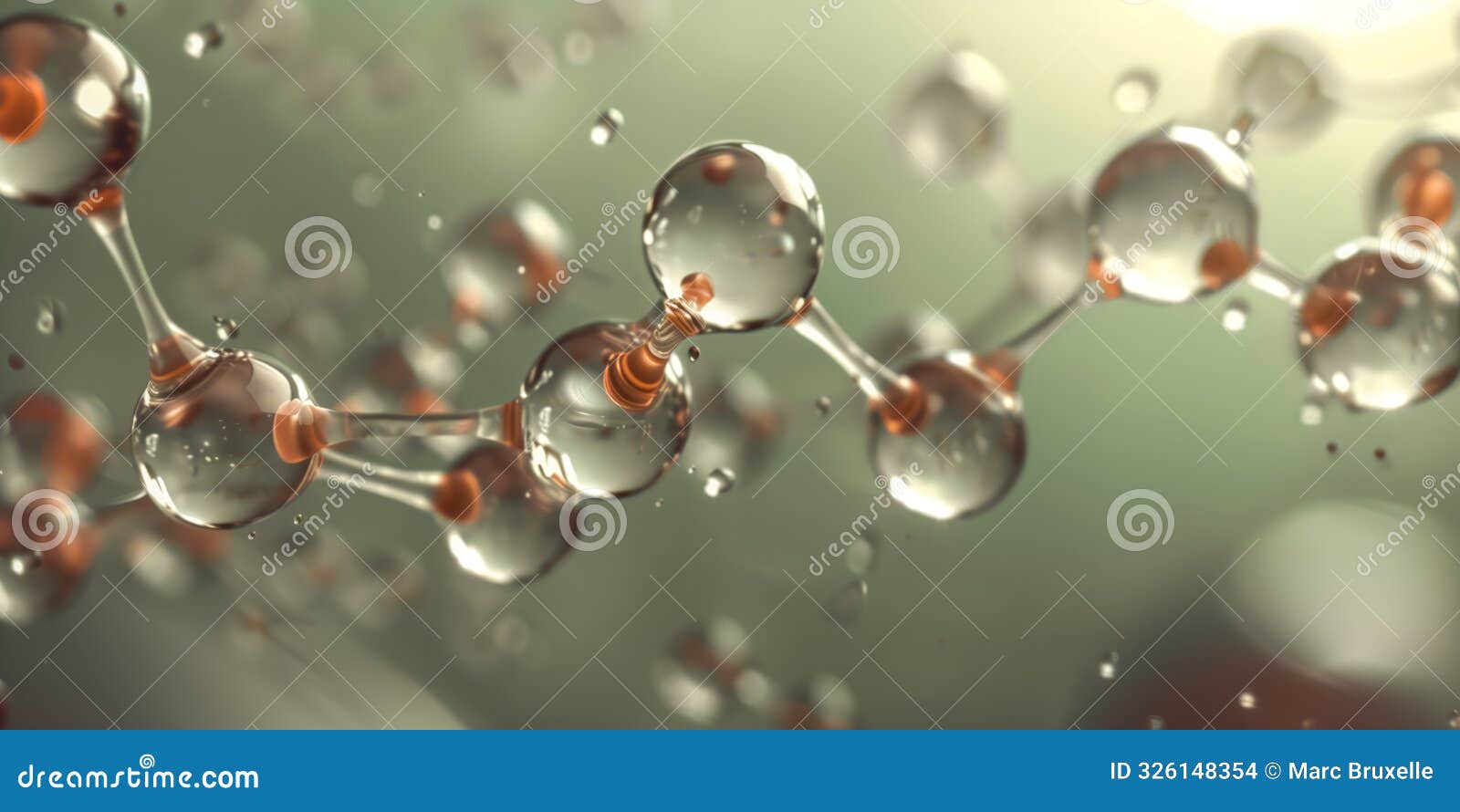 Molecular Structures and Water Drops - AI Generated Stock Illustration ...