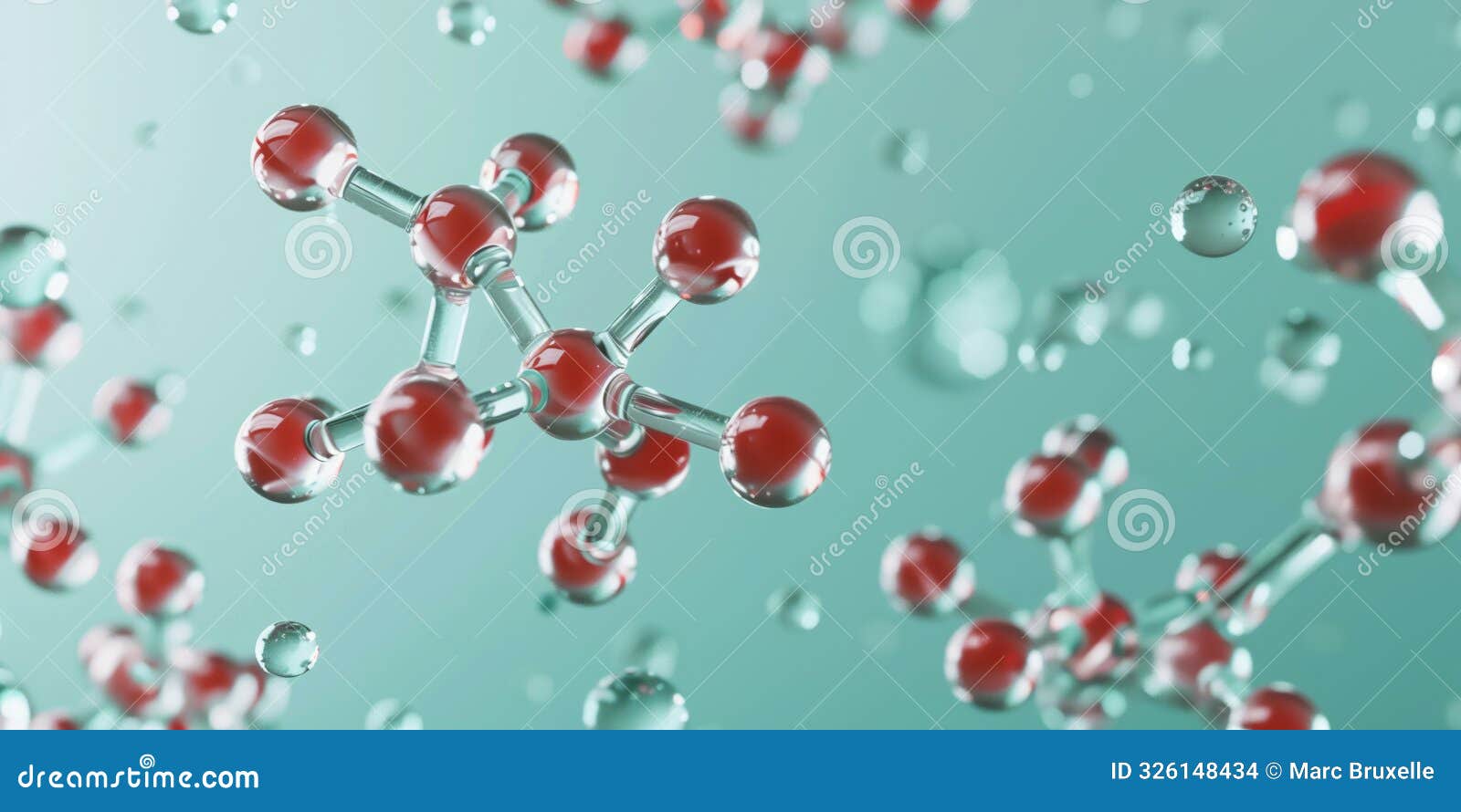 Molecular Structures and Water Drops - AI Generated Stock Illustration ...