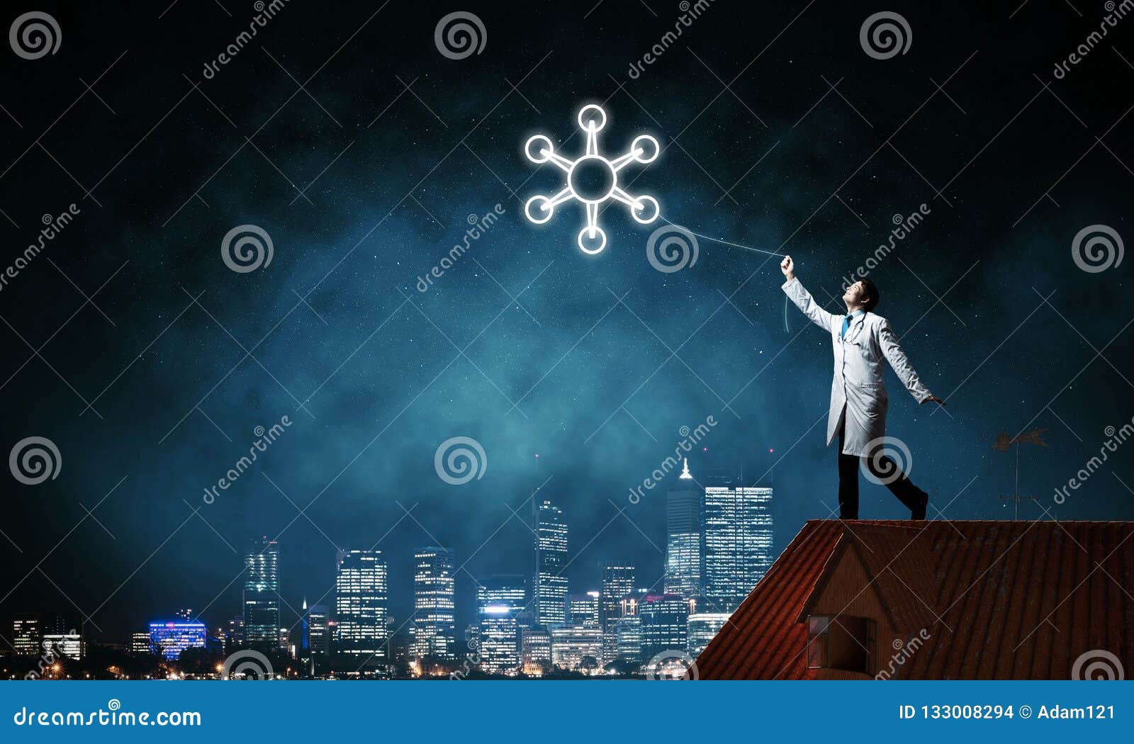 Molecular Technology and Medical Industry Stock Illustration ...