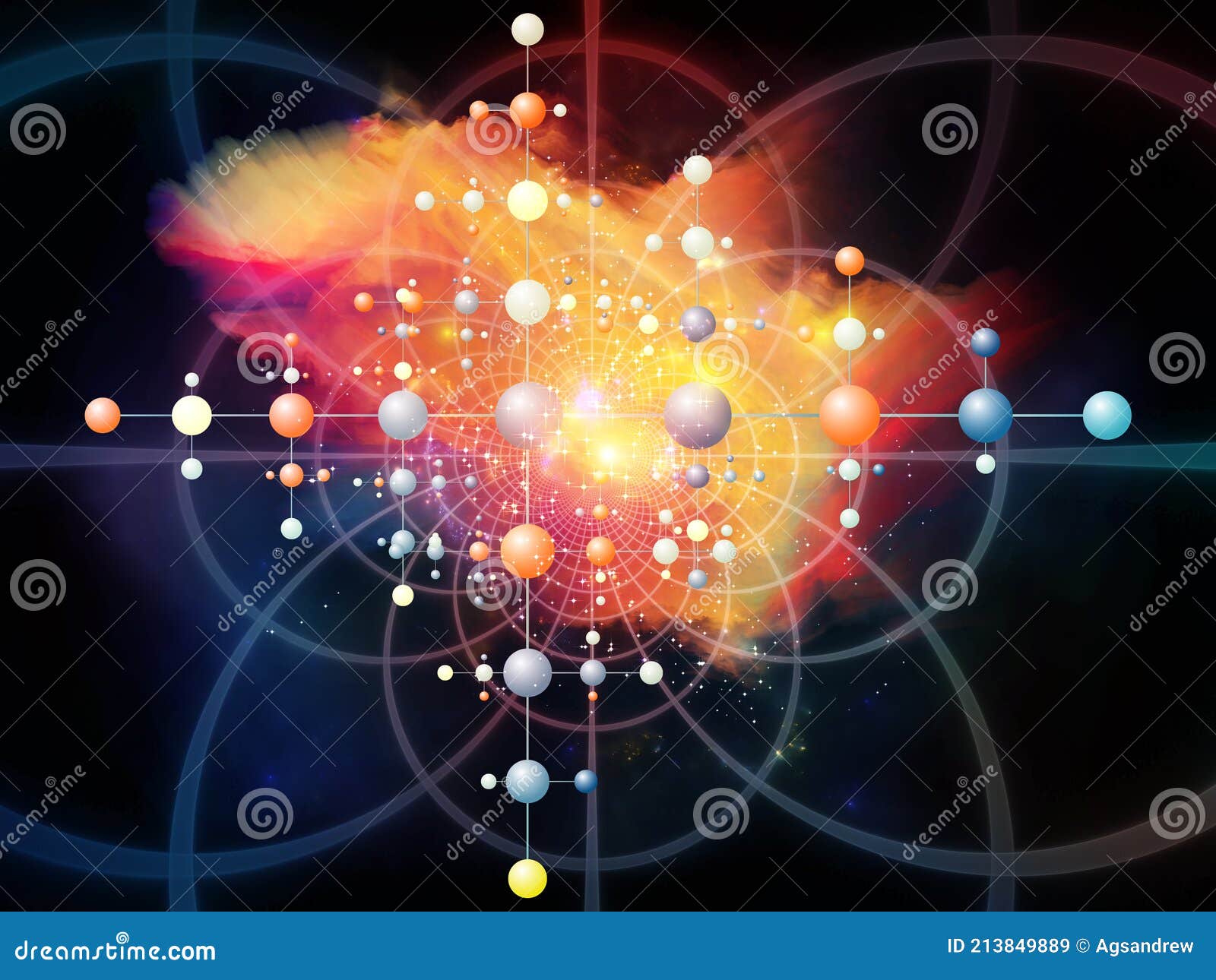 Molecular Topology stock illustration. Illustration of molecule - 213849889