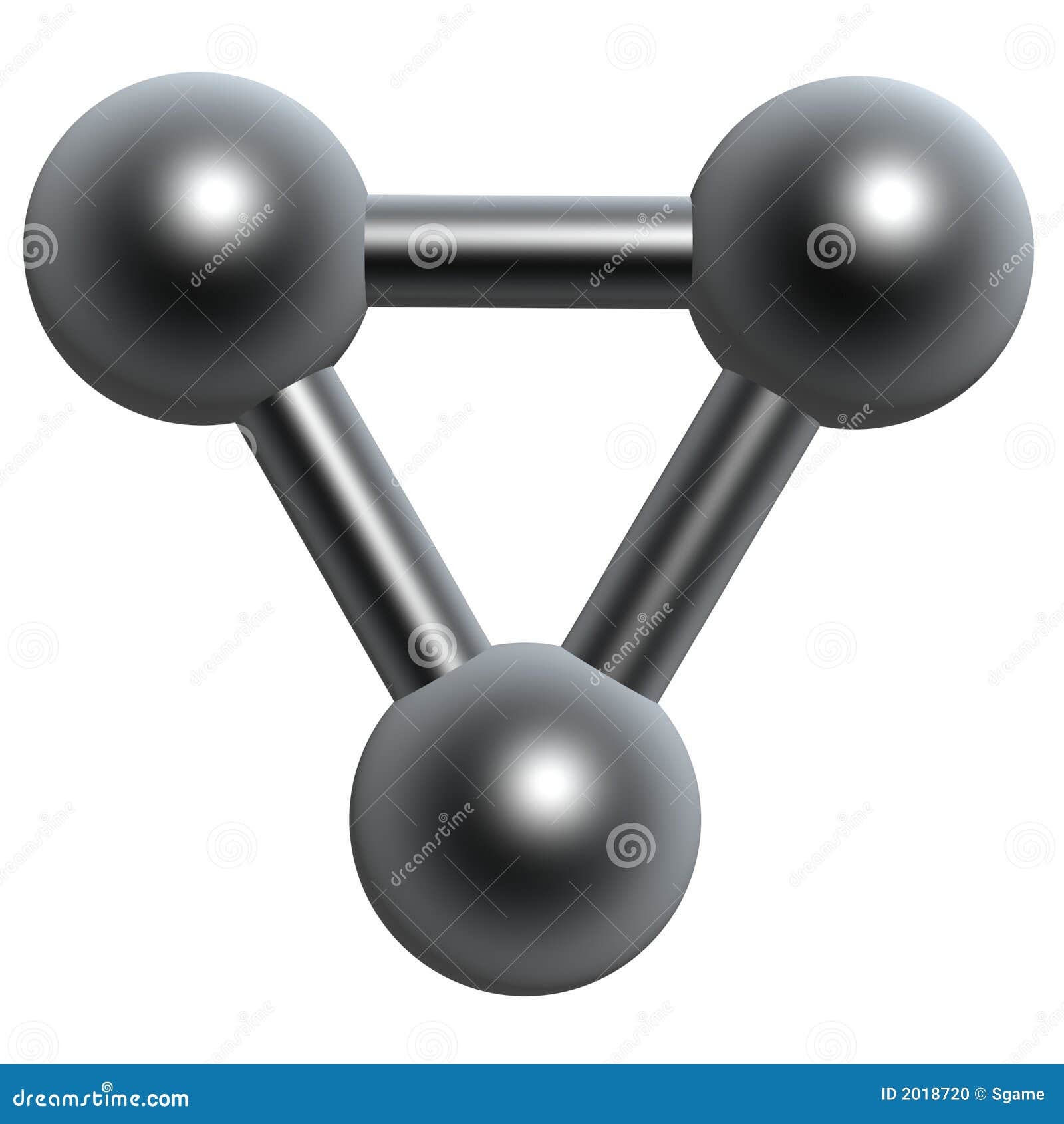 Molecular triangle stock illustration. Illustration of triangle - 2018720