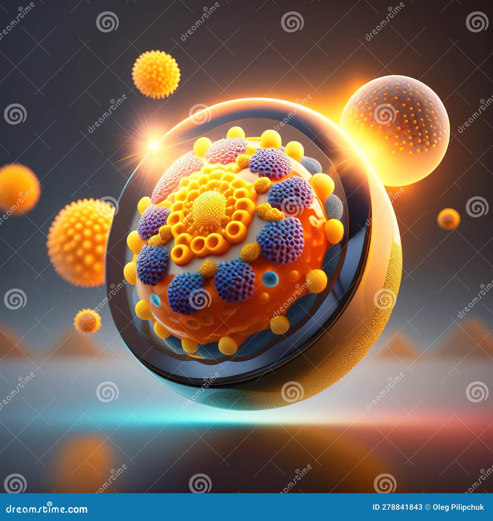 Molecular Variants, Extra Close Image Under a Microscope, Ai Stock ...