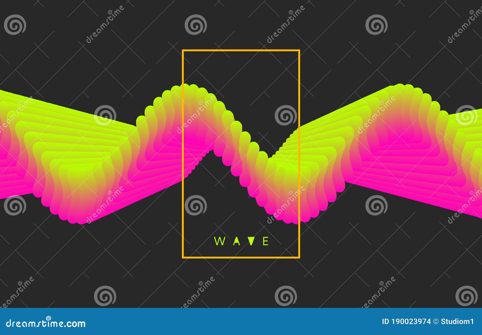 Molecular Wave. Abstract Background with Dynamic Particles. Layer of ...