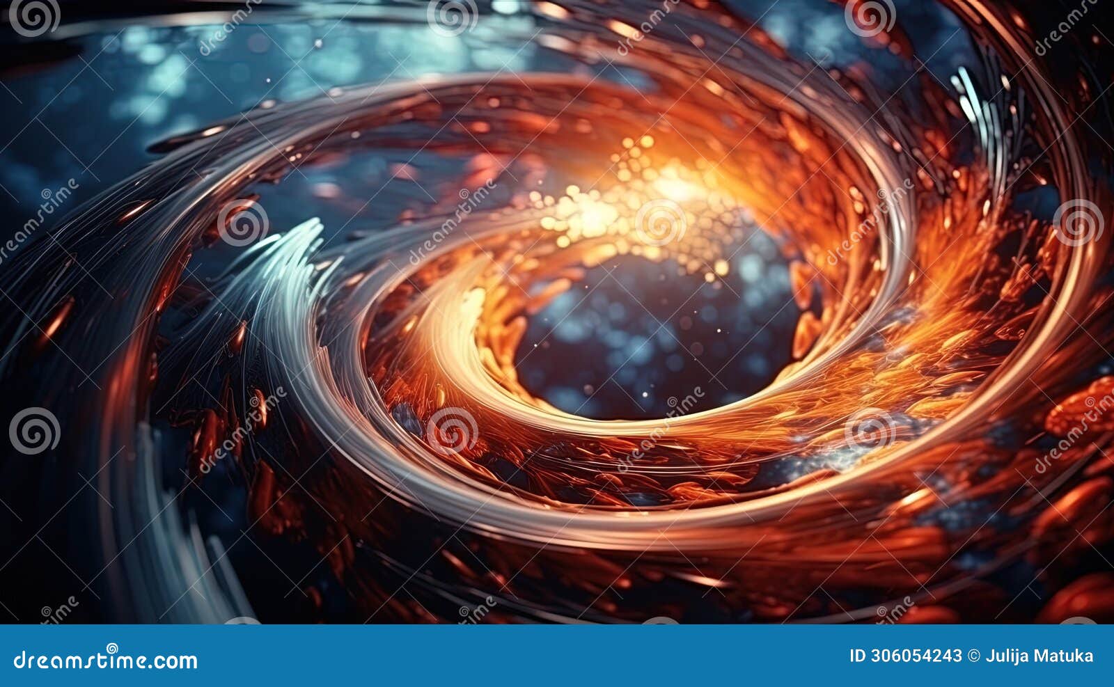 Molecular Whirlpool: Abstraction with Vortex Forms Stock Illustration ...