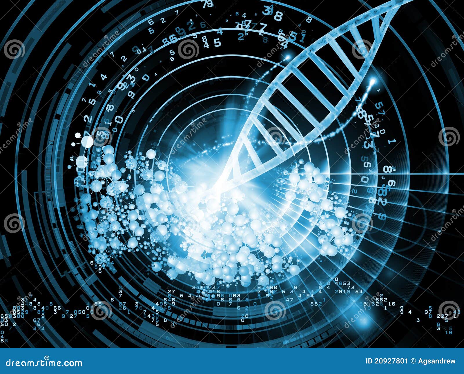 Molecular World stock illustration. Illustration of idea - 20927801