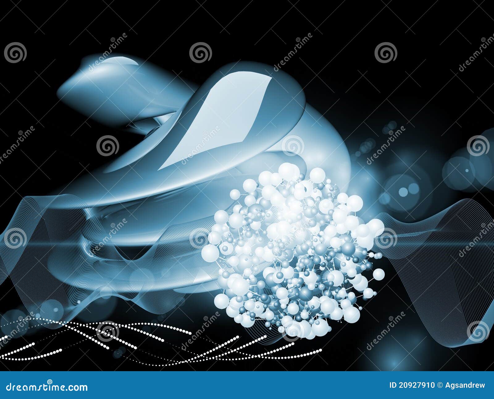 Molecular World stock illustration. Illustration of wallpaper - 20927910