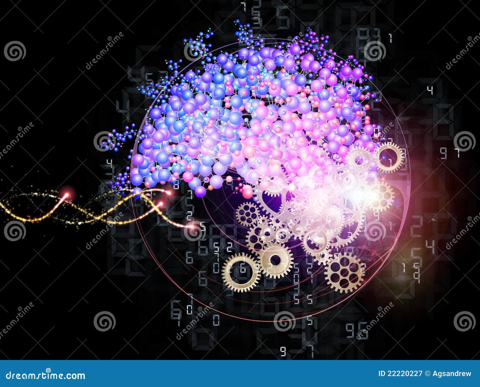 Molecular World stock illustration. Illustration of motion - 22220227