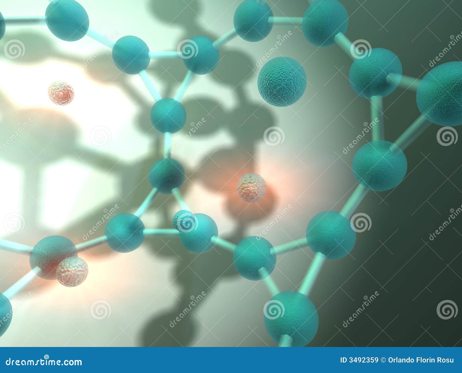 Molecule 12 stock illustration. Illustration of particle - 3492359