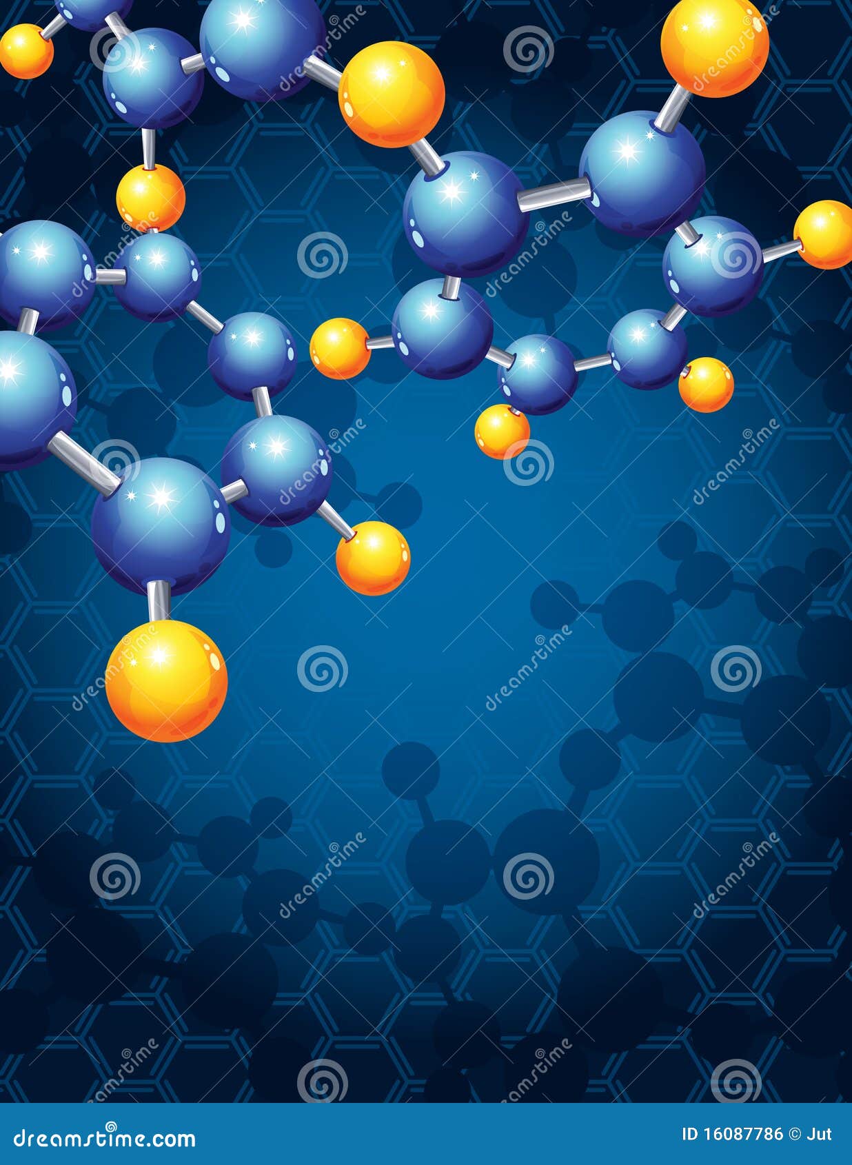Molecule stock vector. Illustration of reflection, connection - 16087786