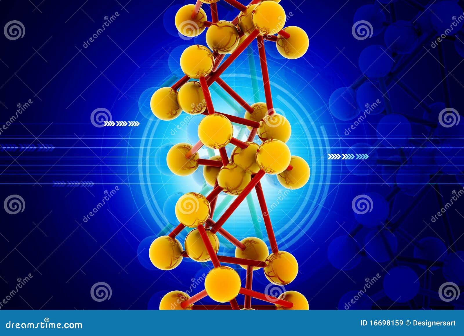 Molecule stock illustration. Illustration of biology - 16698159