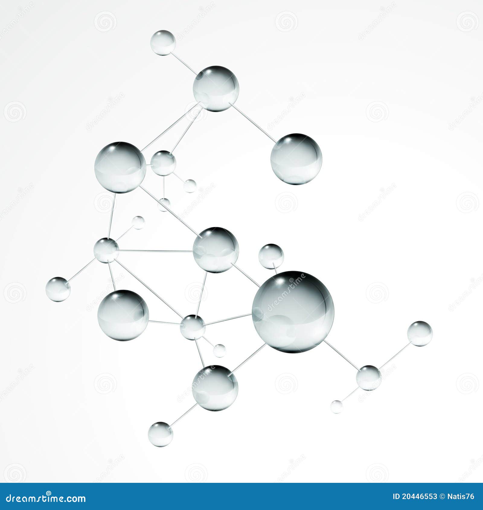 Molecule stock vector. Illustration of laboratory, reflection - 20446553