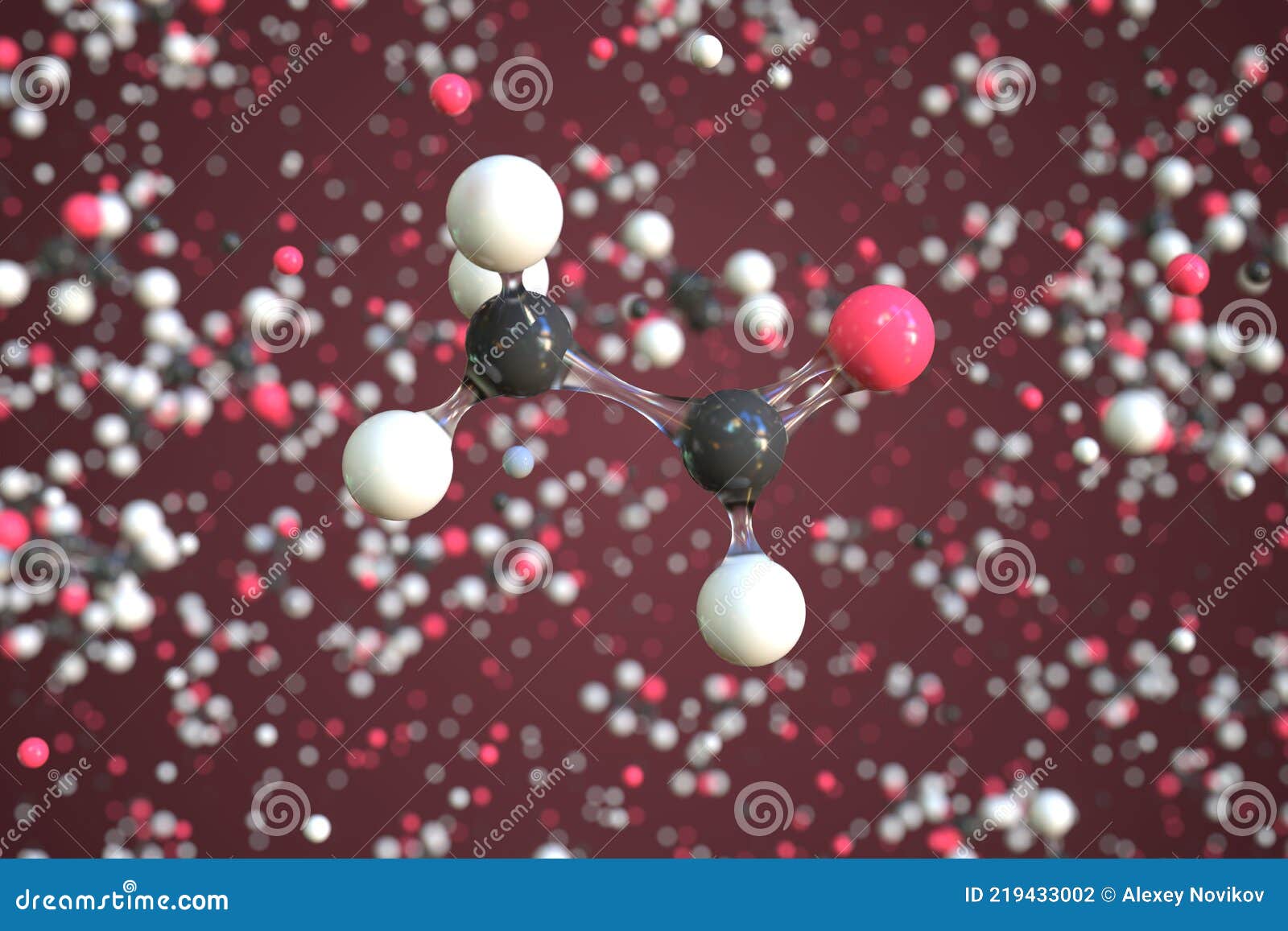 Molecule of Acetaldehyde, Conceptual Molecular Model. Conceptual 3d ...