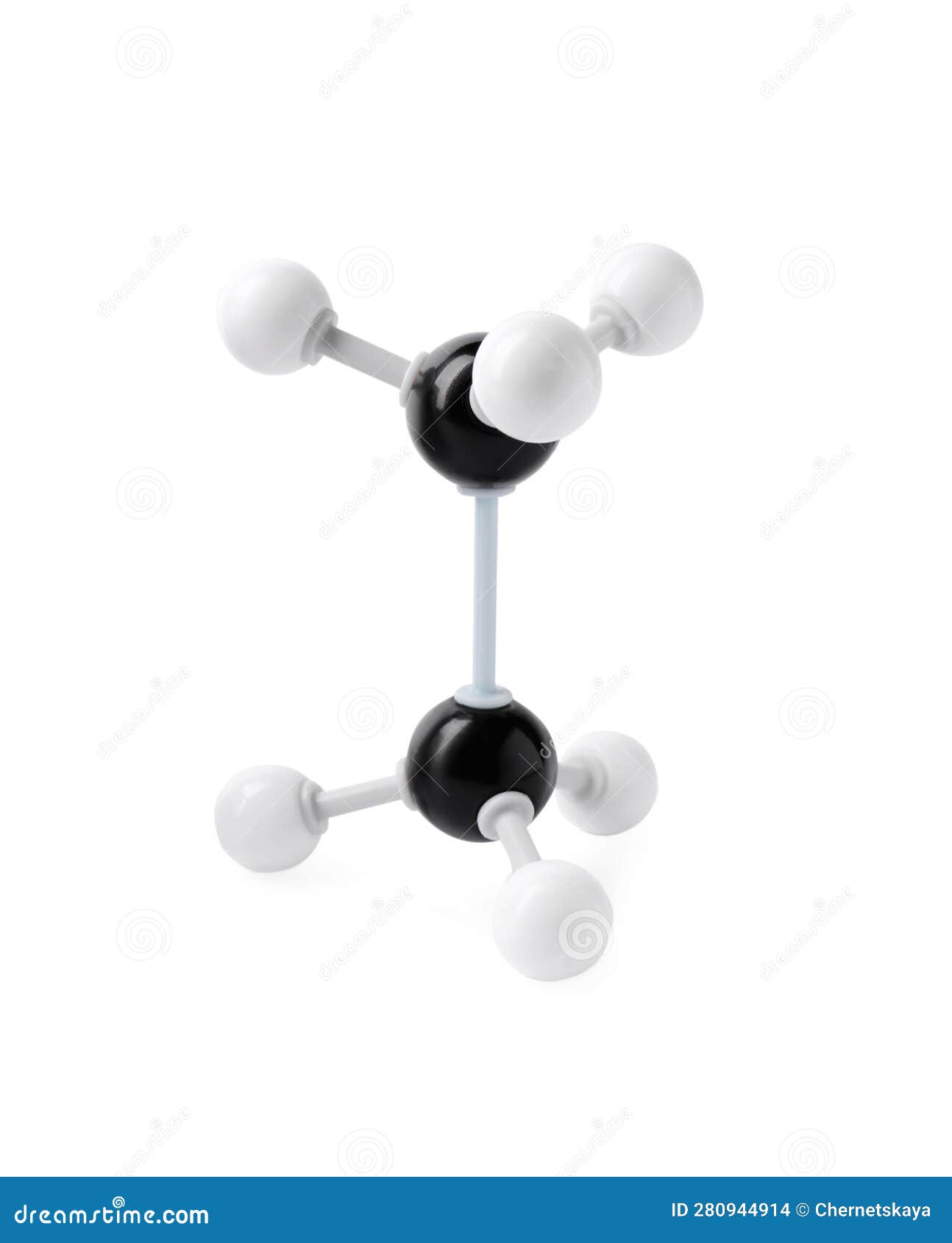 Molecule of Alcohol Isolated on White. Chemical Model Stock Photo ...