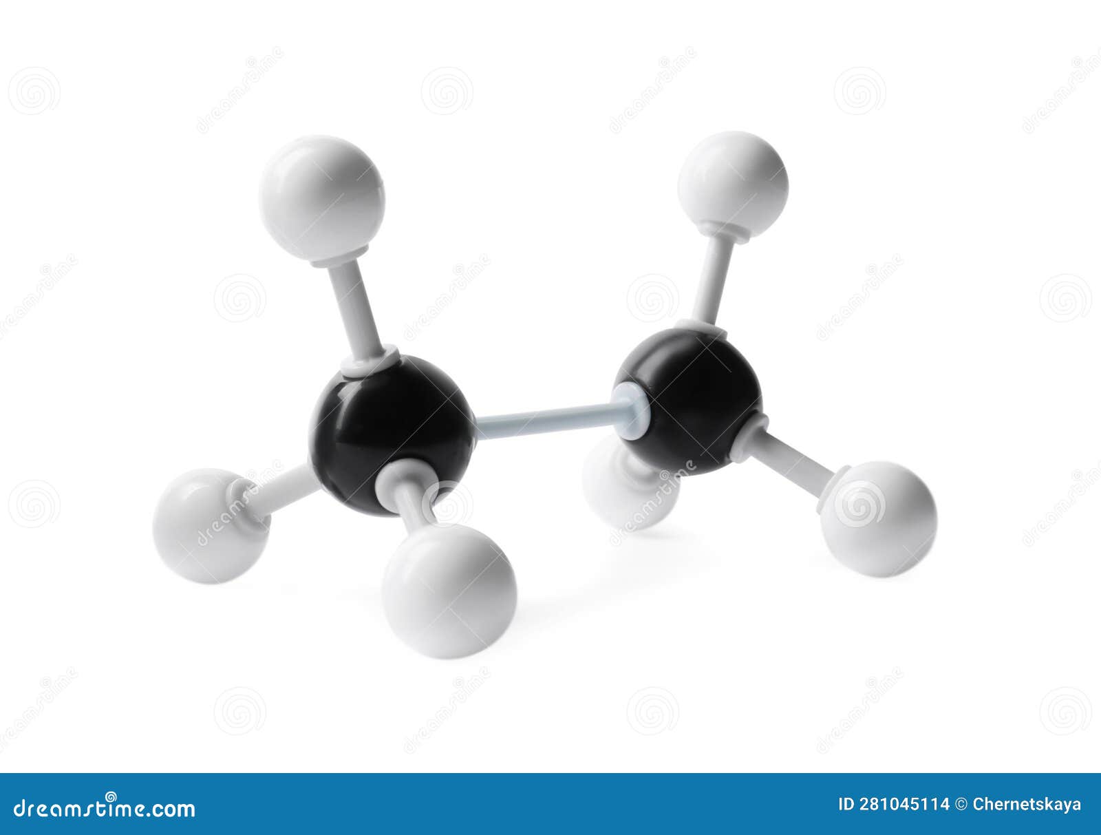 Molecule of Alcohol Isolated on White. Chemical Model Stock Photo ...